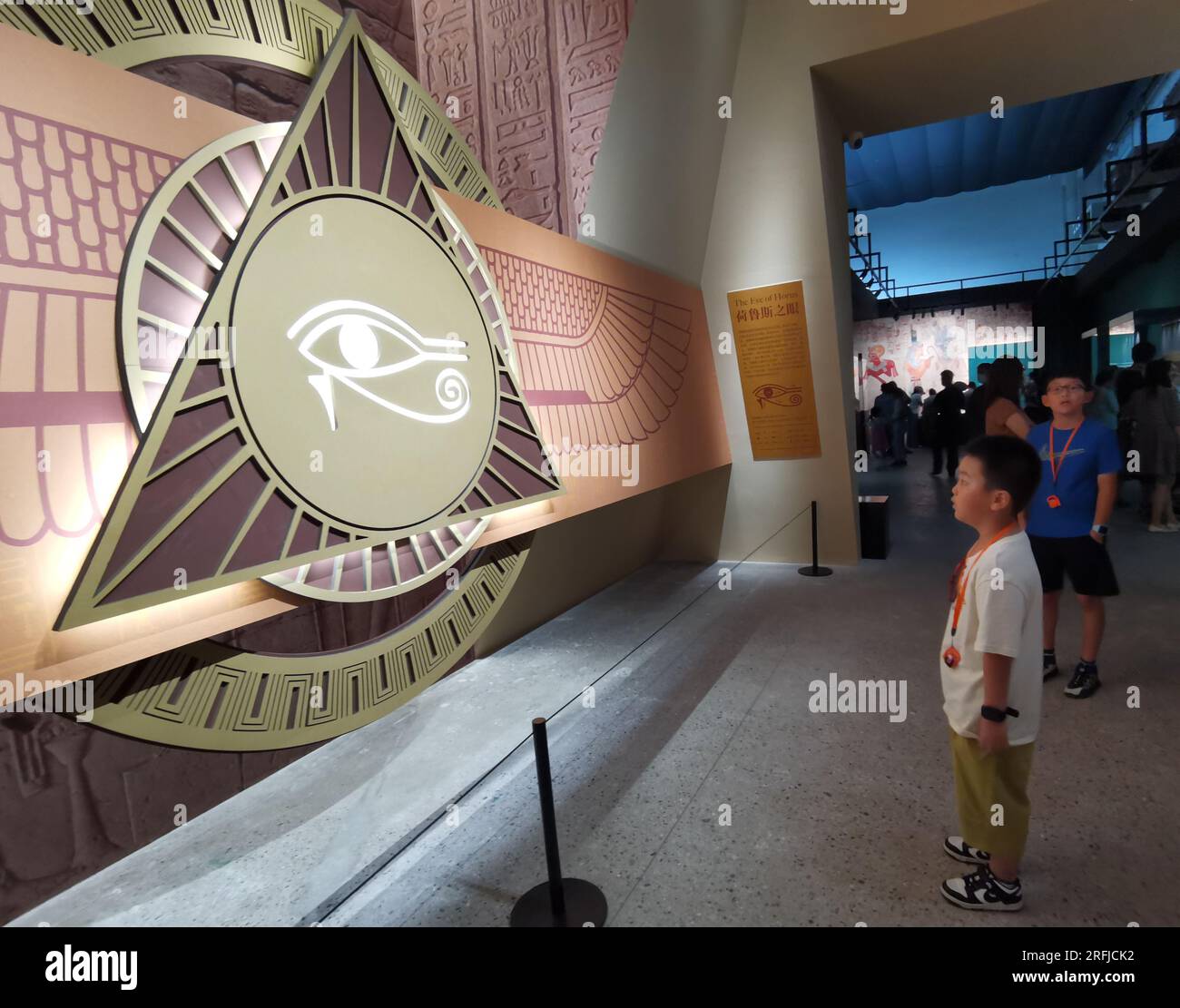 People visit the exhibition featuring mummies and rare relics of ...