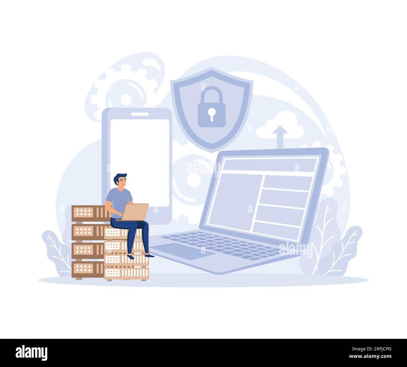Hacker Attack Concept Database Security Phishing Hackers Stealing