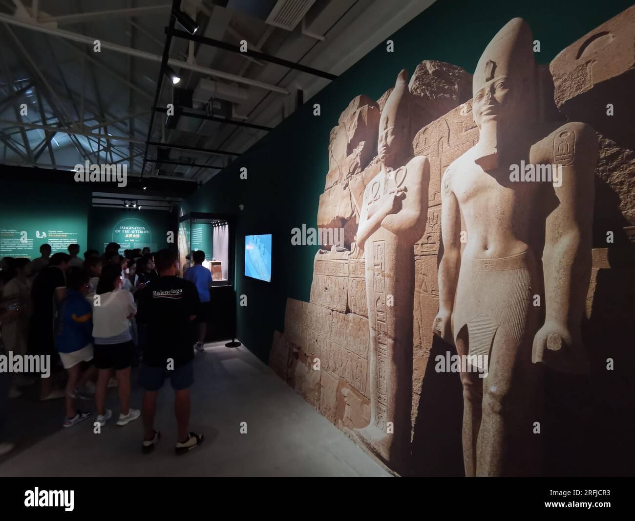 People visit the exhibition featuring mummies and rare relics of ...