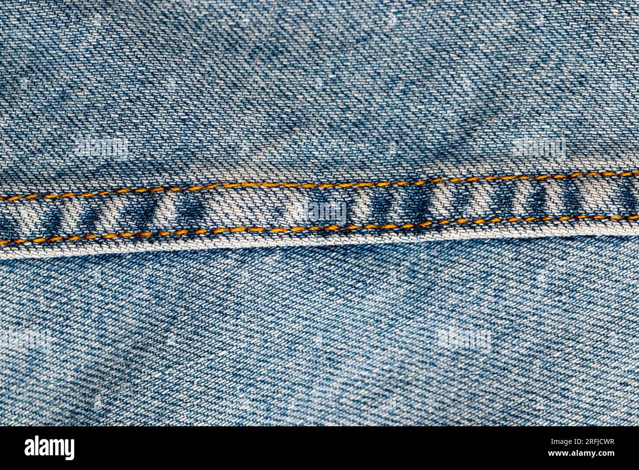 material made of blue denim with seams, details of materials made of ...
