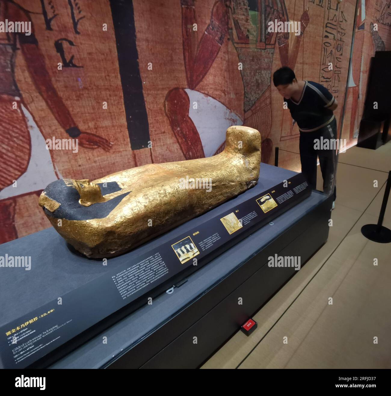 People visit the exhibition featuring mummies and rare relics of ...