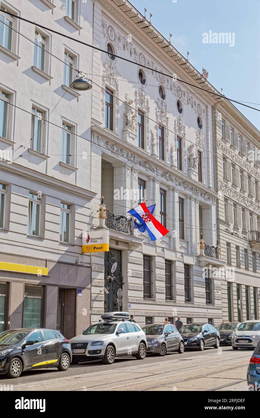 Croatian Embassy street view in Vienna Austria Stock Photo - Alamy