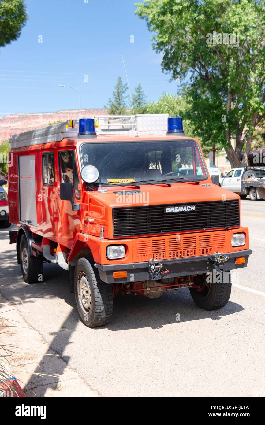 Bremach fire truck in Kanab Utah USA Stock Photo - Alamy