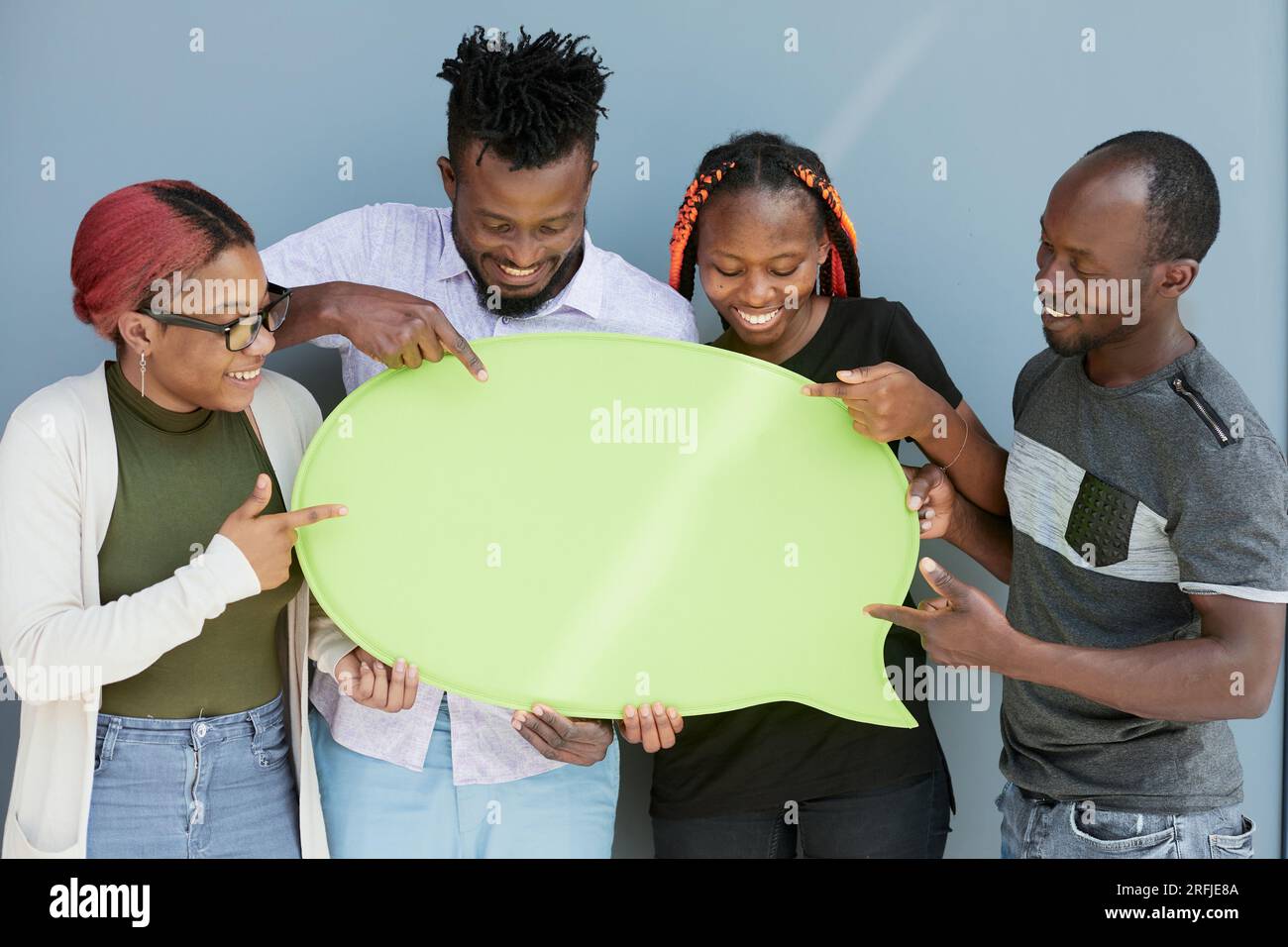 Speech bubbles, blank boards and signs held by voters with freedom of ...