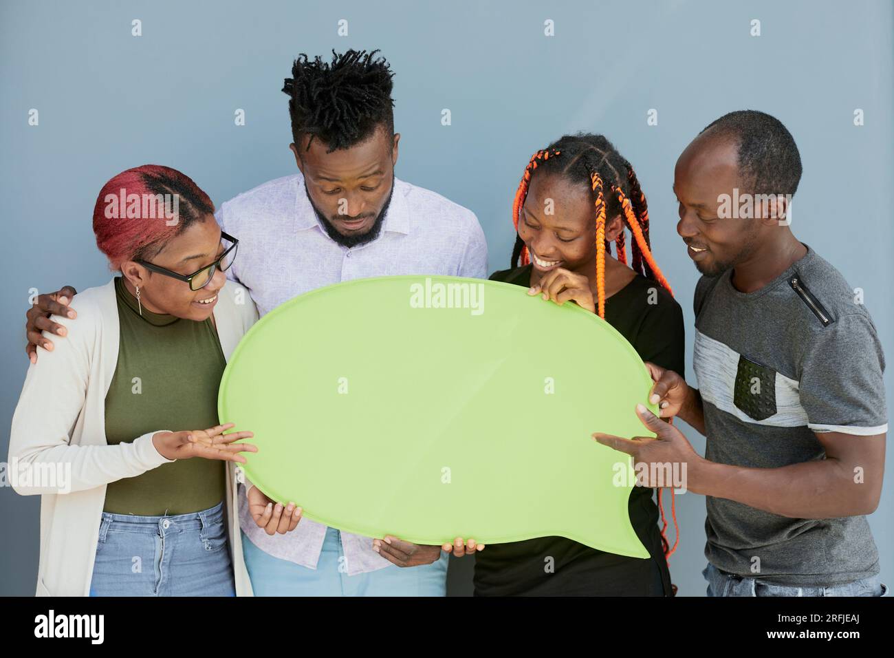 Speech bubbles, blank boards and signs held by voters with freedom of ...