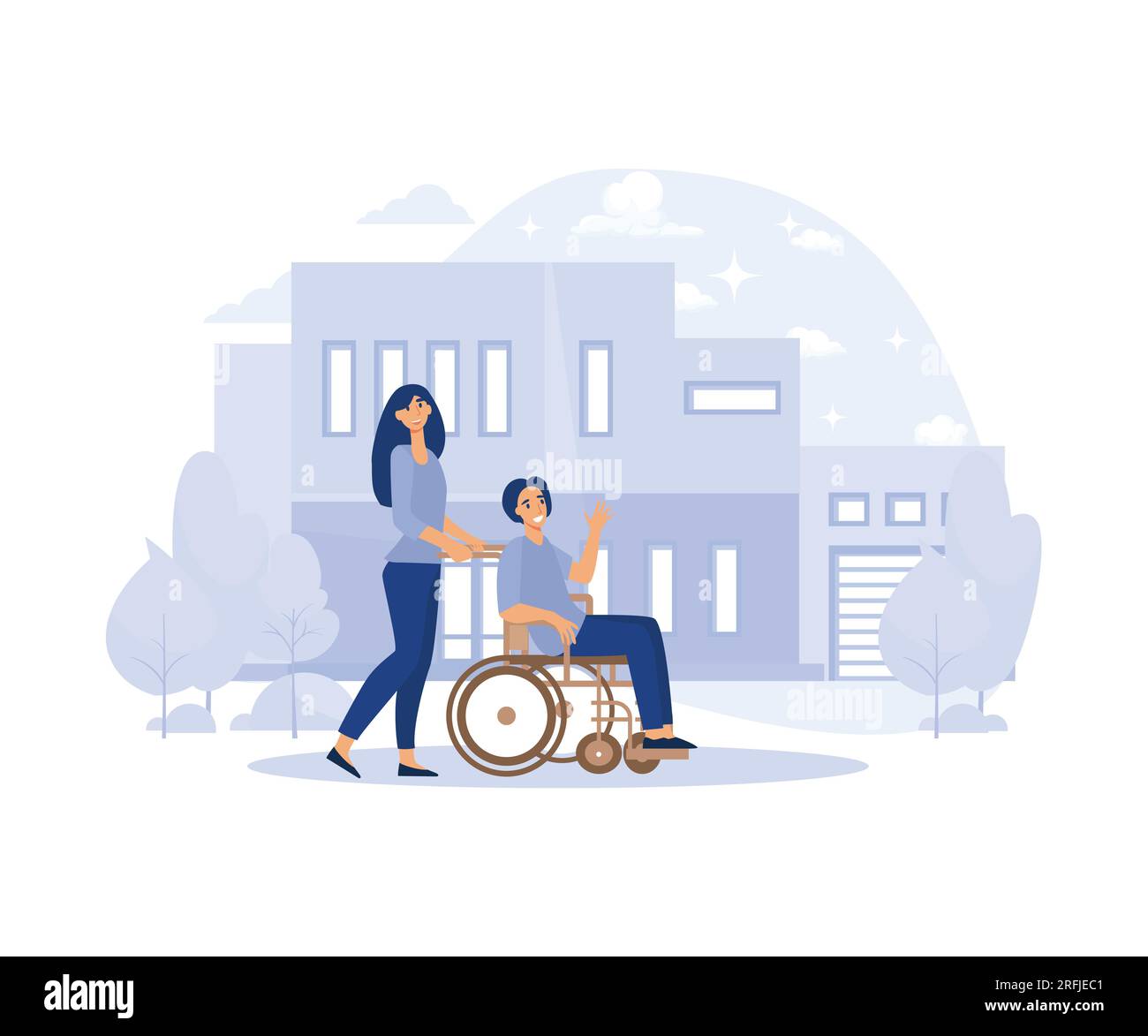 Social support for people in need, help for disabled, voluntary ...