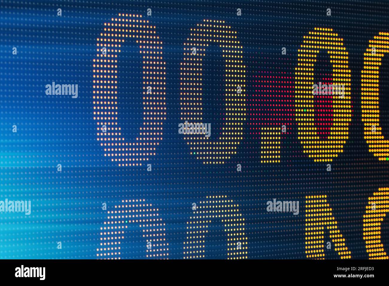 Display of Stock market quotes close up. Trading charts and data on ...