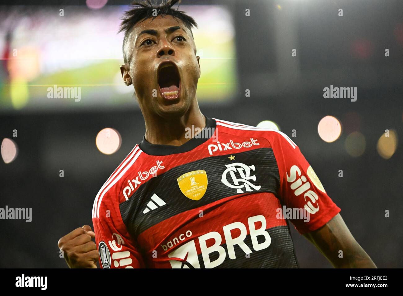 Bruno Henrique of Flamengo celebrates his goal, during the Copa ...