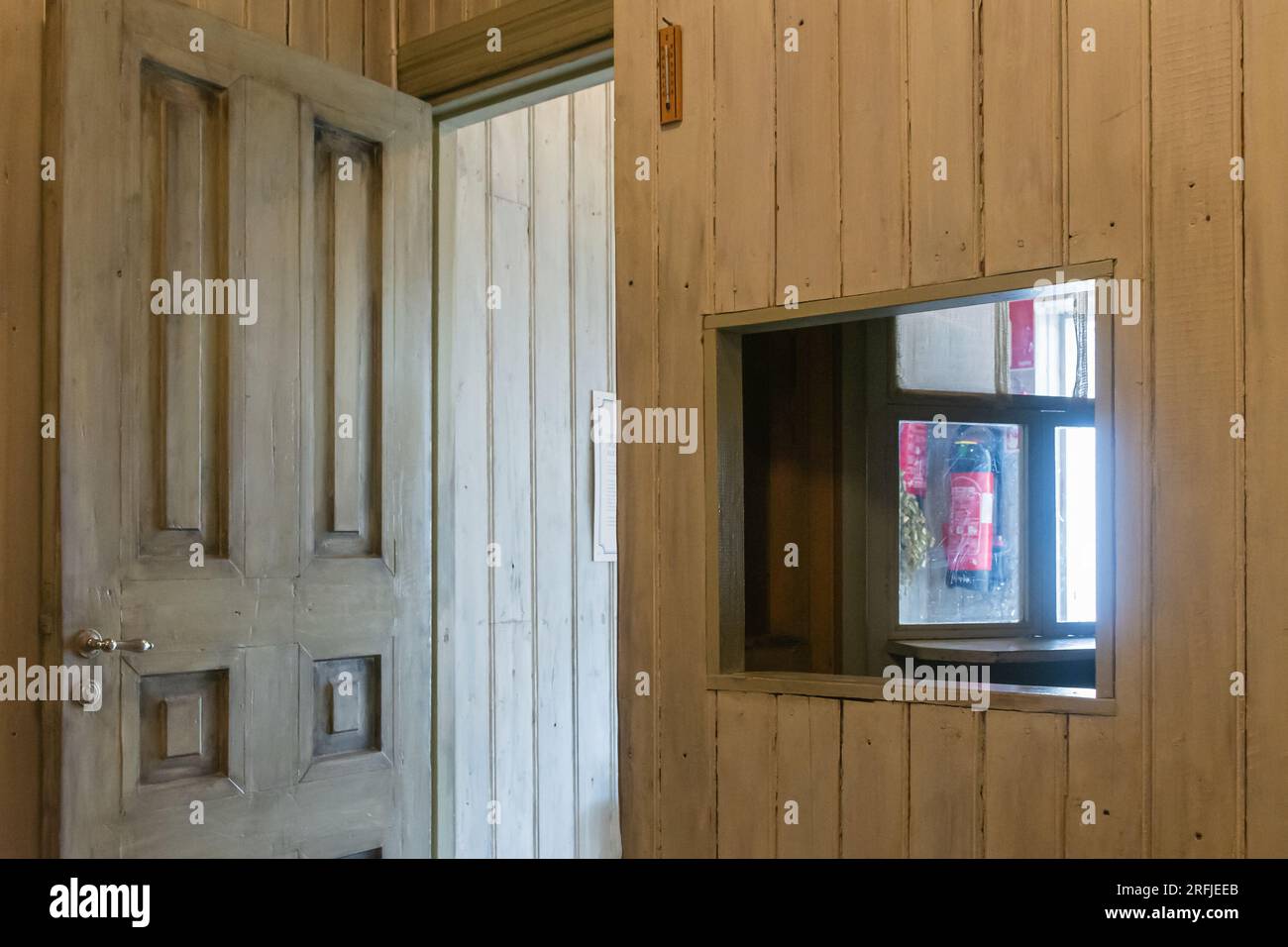 Ticket window of the Amuri Museum of historic housing in Tampere ...