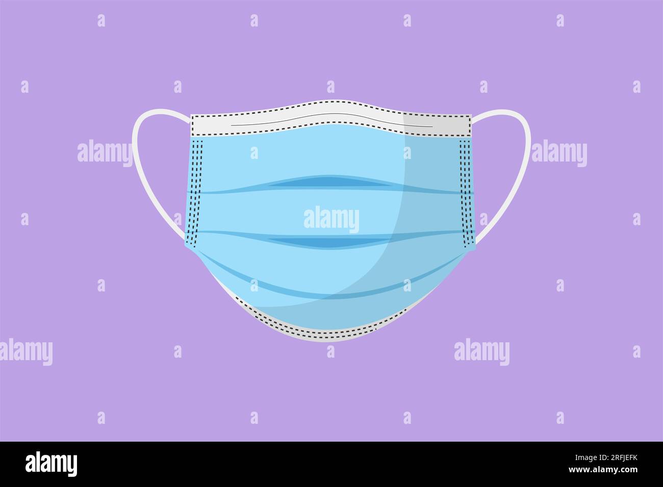 Cartoon flat style drawing surgical face mask logo, icon, label, symbol ...