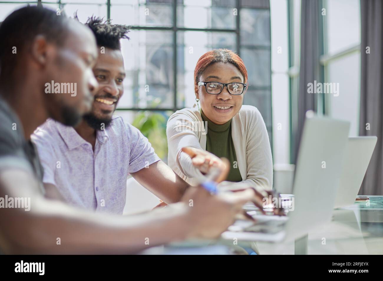 African american uses phone sitting hi-res stock photography and images ...