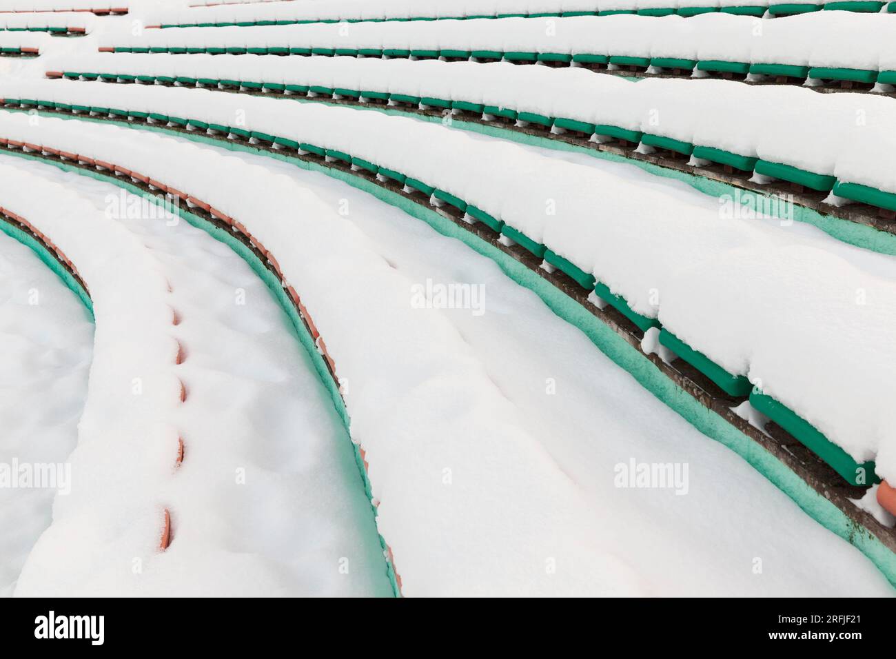 Stadium seats covered in snow hi-res stock photography and images - Alamy