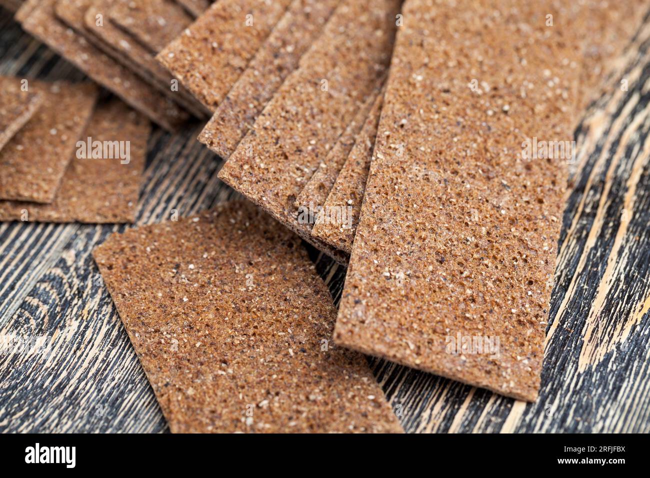 dried crusty rye bread, thin rye bread with coriander Stock Photo - Alamy