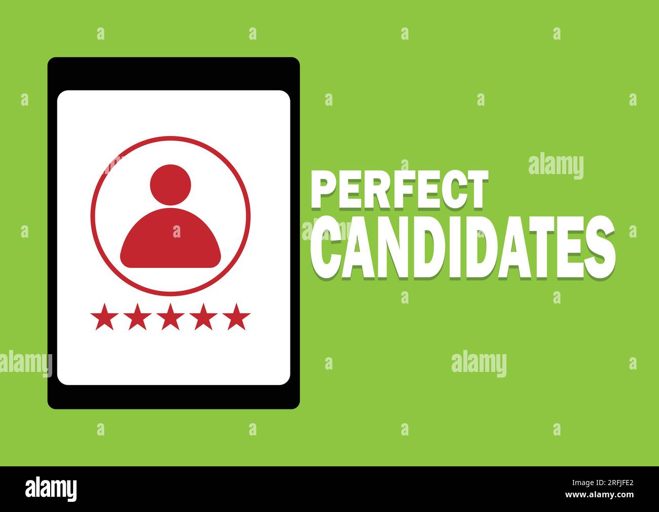 Perfect Candidates - human resources concept with Five Star rating ...