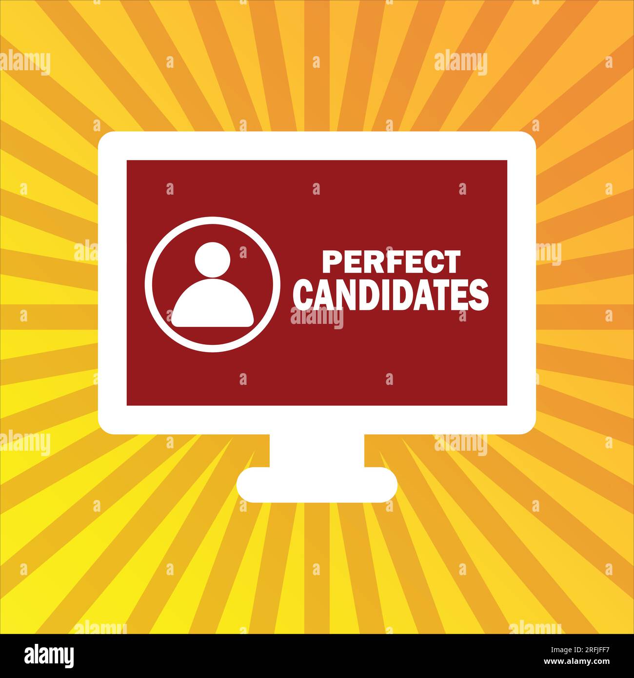 Perfect Candidates Computer Design Over Lineal Background Vector Illustration Graphic Design 