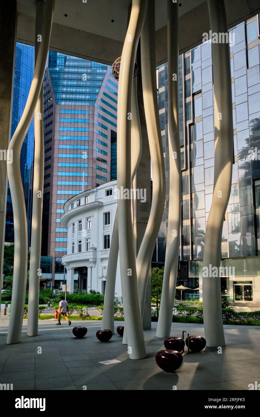 The entrance area of CapitaGreen Building (Market Street Tower) in ...