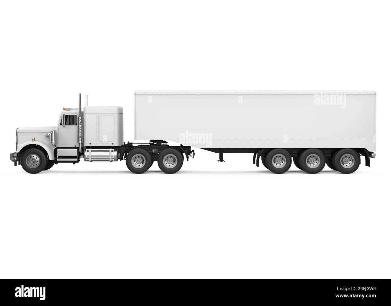 Trailer Truck Isolated Stock Photo - Alamy