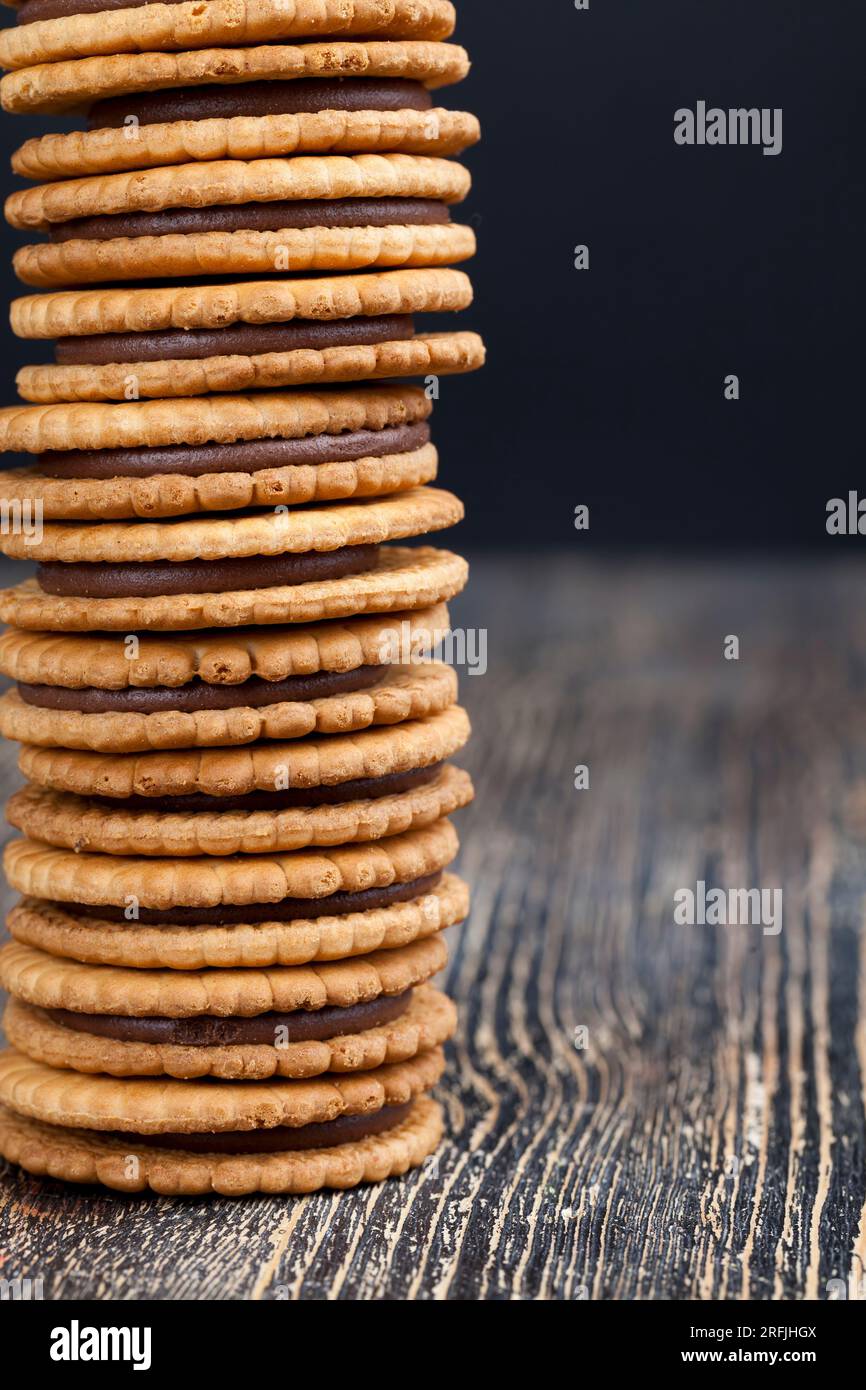 Crispy cookies chocolate filling hi-res stock photography and images ...