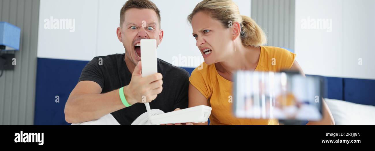 Couple and hotel room and unhappy hi-res stock photography and images ...