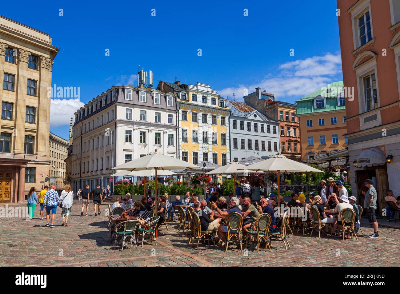 Dome Square, Old Town Riga, Latvia, Europe Stock Photo - Alamy