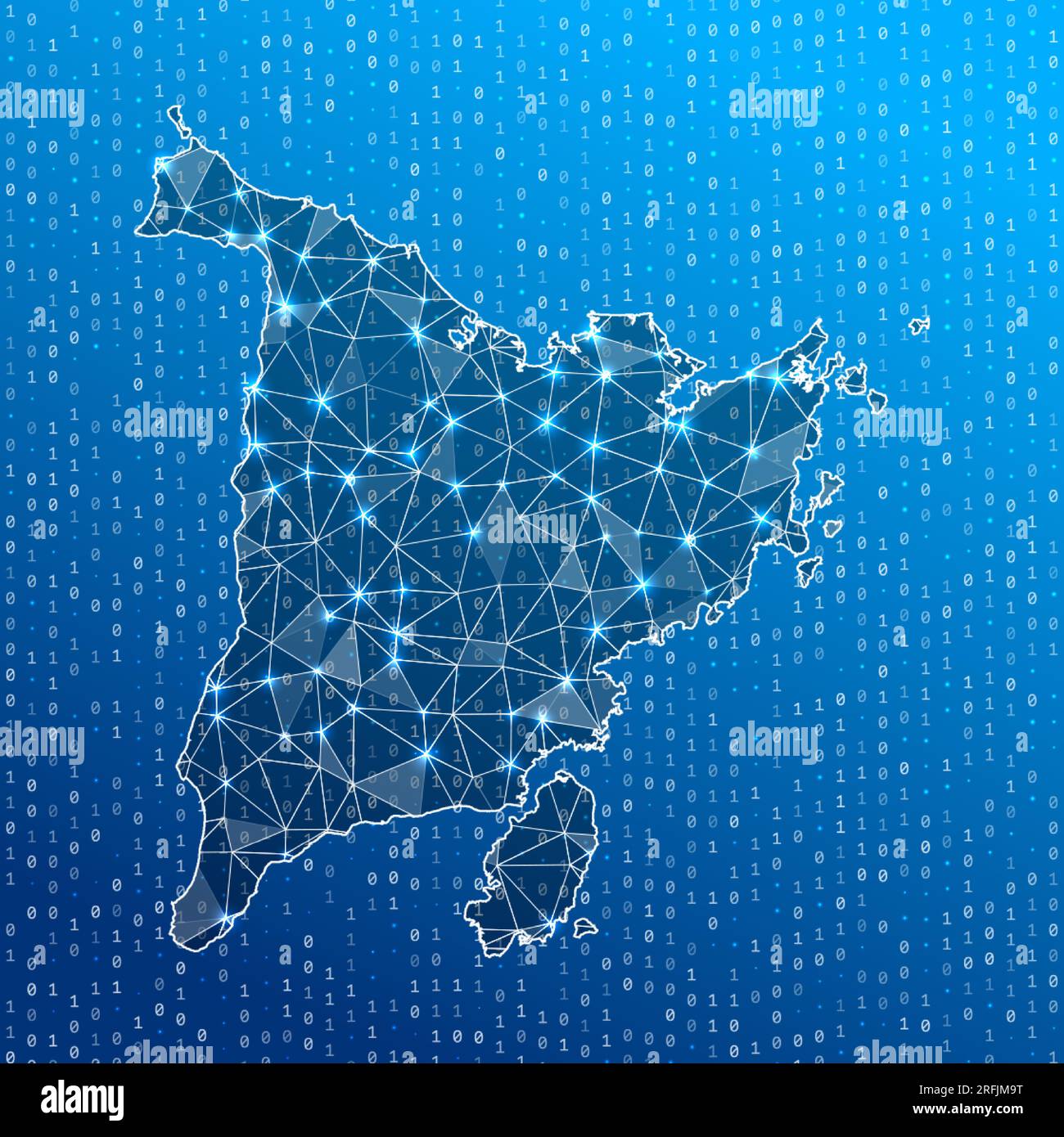 Network map of Panay. Island digital connections map. Technology ...