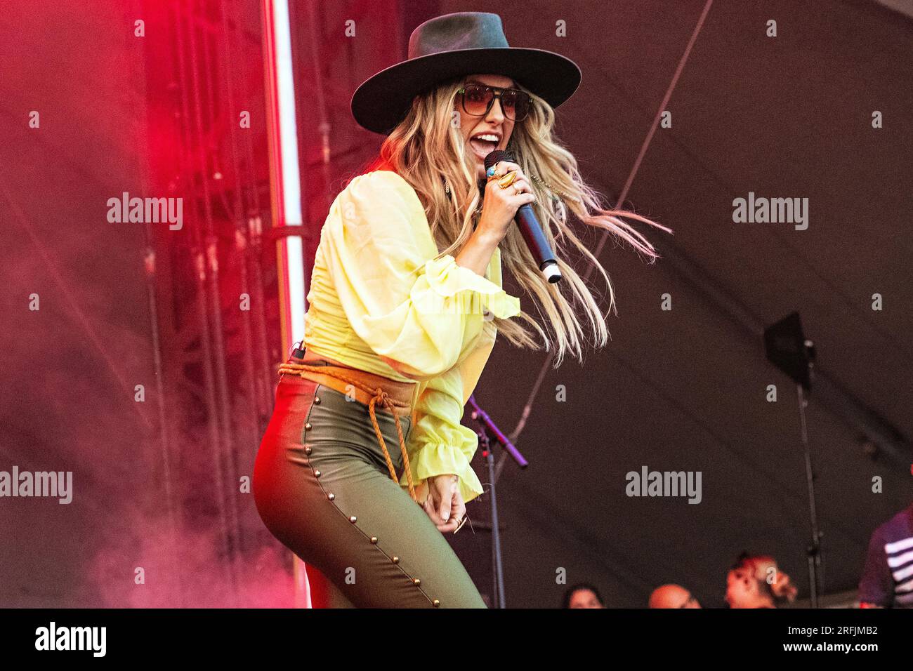 Lainey Wilson performs on day one of the Lollapalooza Music Festival on ...