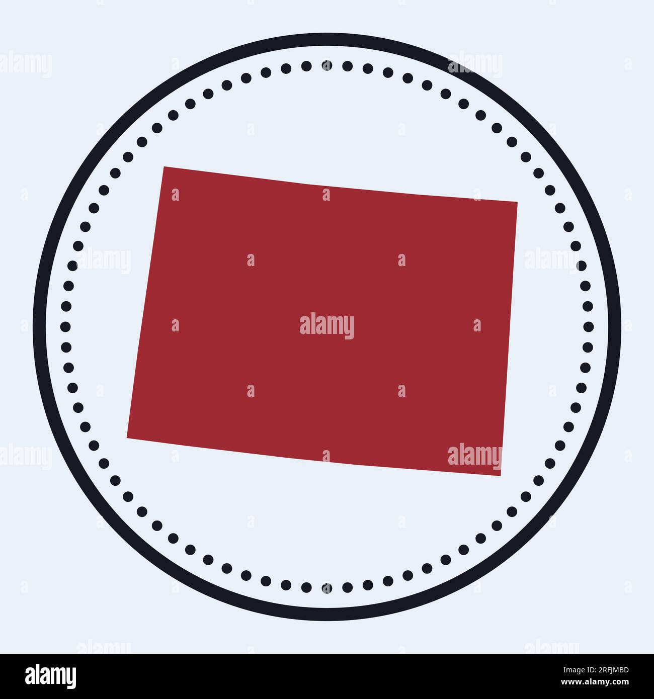 Colorado round stamp. Round logo with US state map and title. Stylish ...