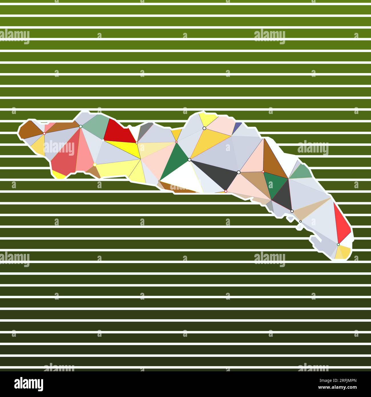 Anegada vector illustration. Anegada design on gradient stripes ...