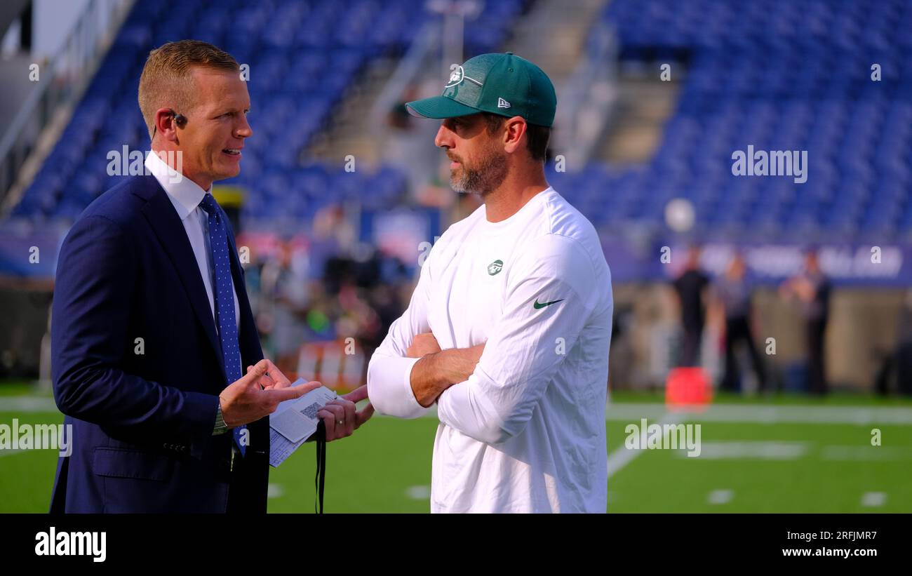 Canton, USA. 03rd Aug, 2023. AUG 3rd, 2023: Aaron Rodgers #8 during the ...