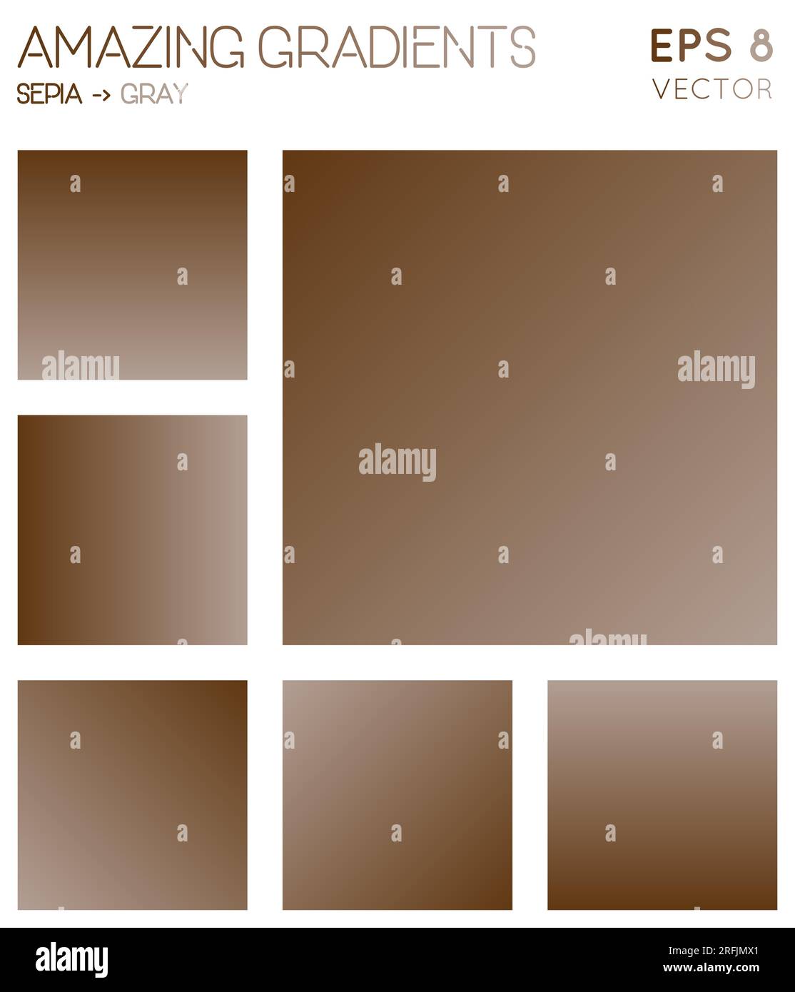 Colorful gradients in sepia and gray color tones. Actual gradient ...