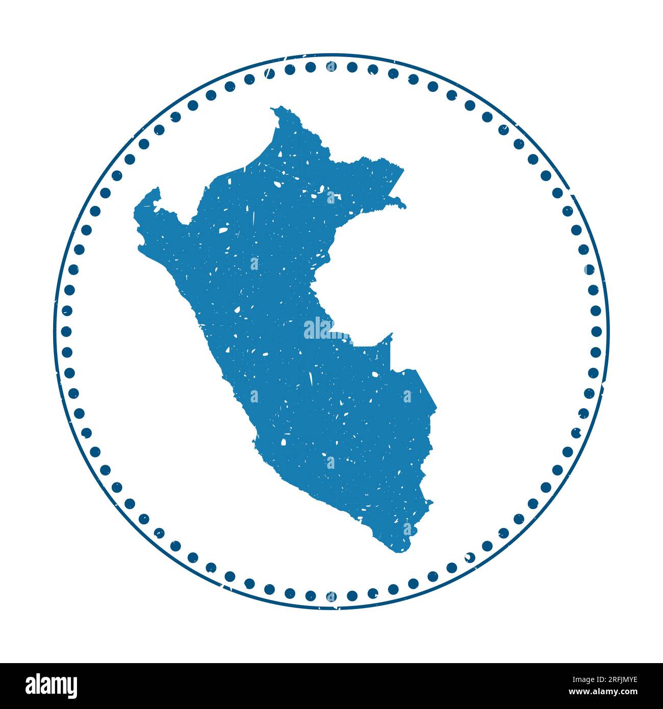 Peru sticker. Travel rubber stamp with map of country, vector ...