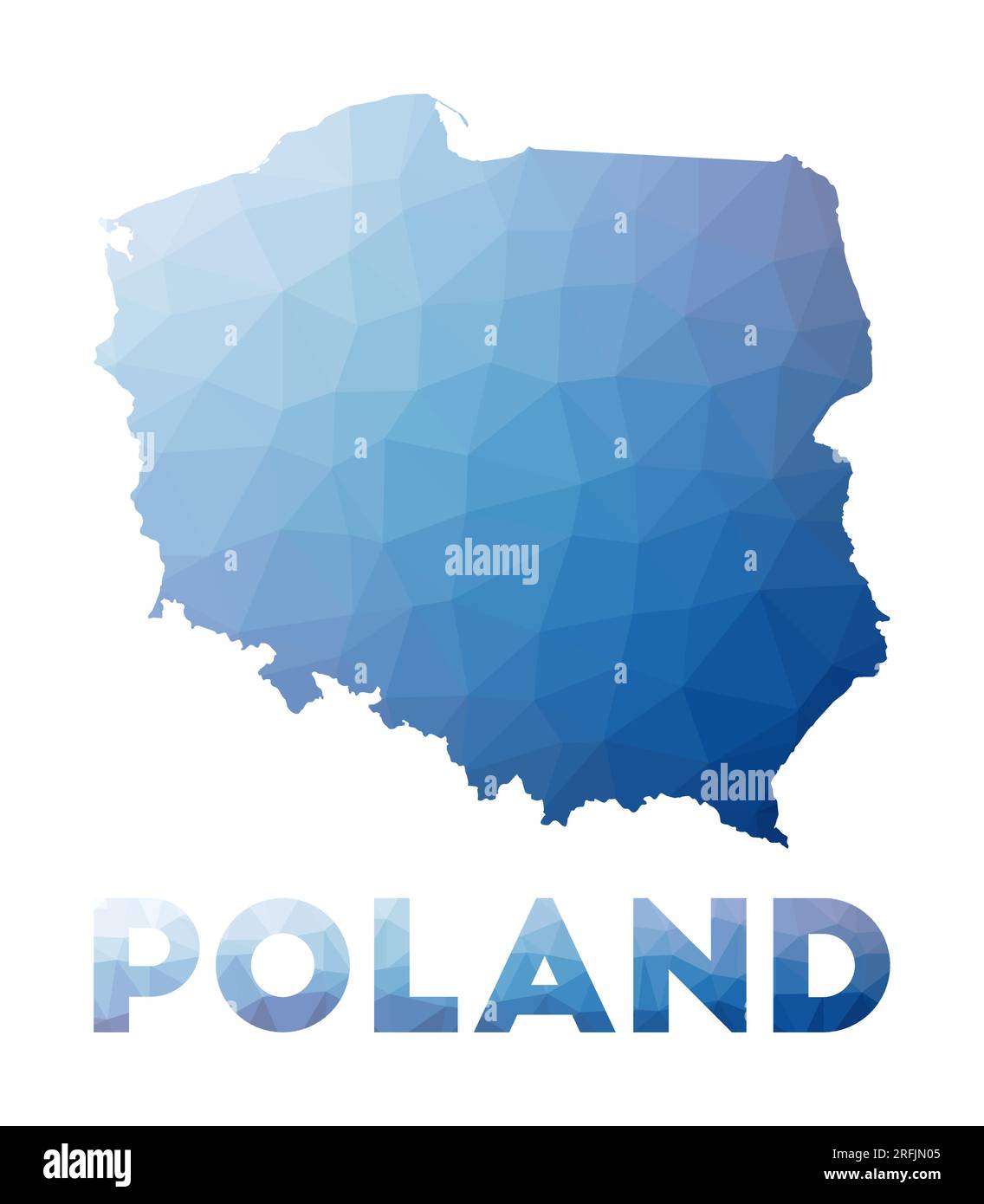 Low poly map of Poland. Geometric illustration of the country. Poland ...