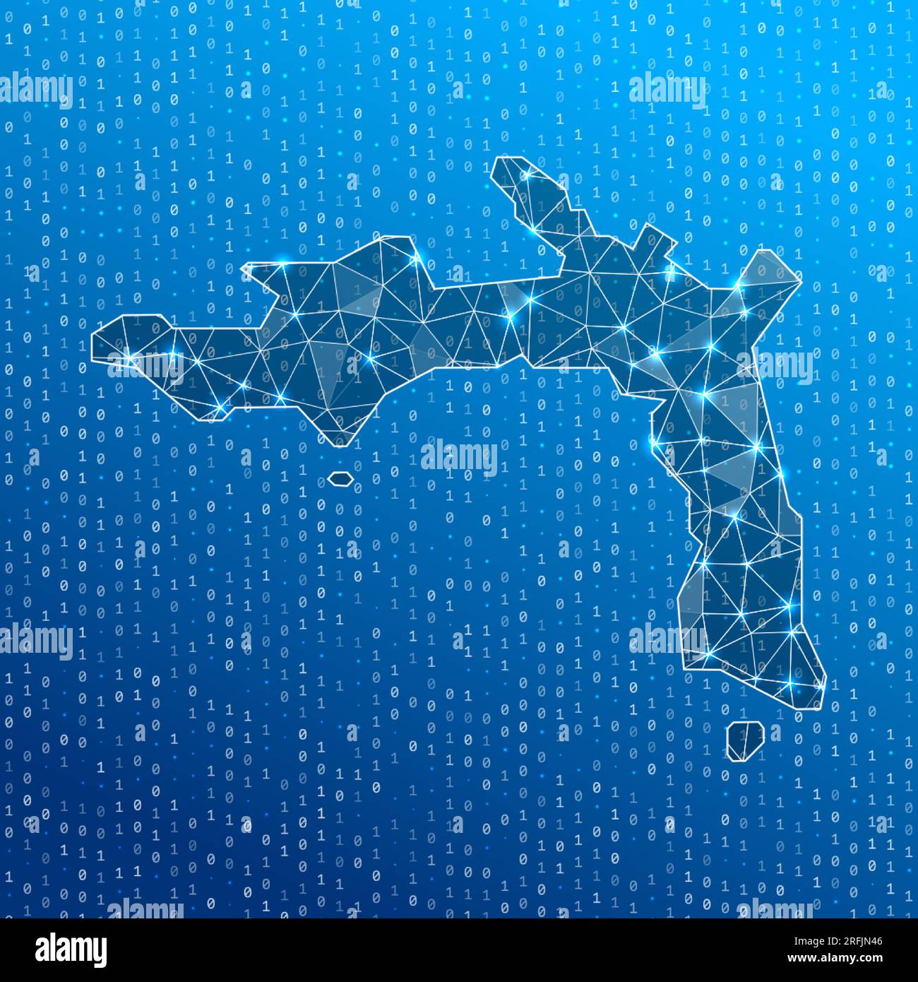 Network map of Peter Island. Island digital connections map. Technology ...