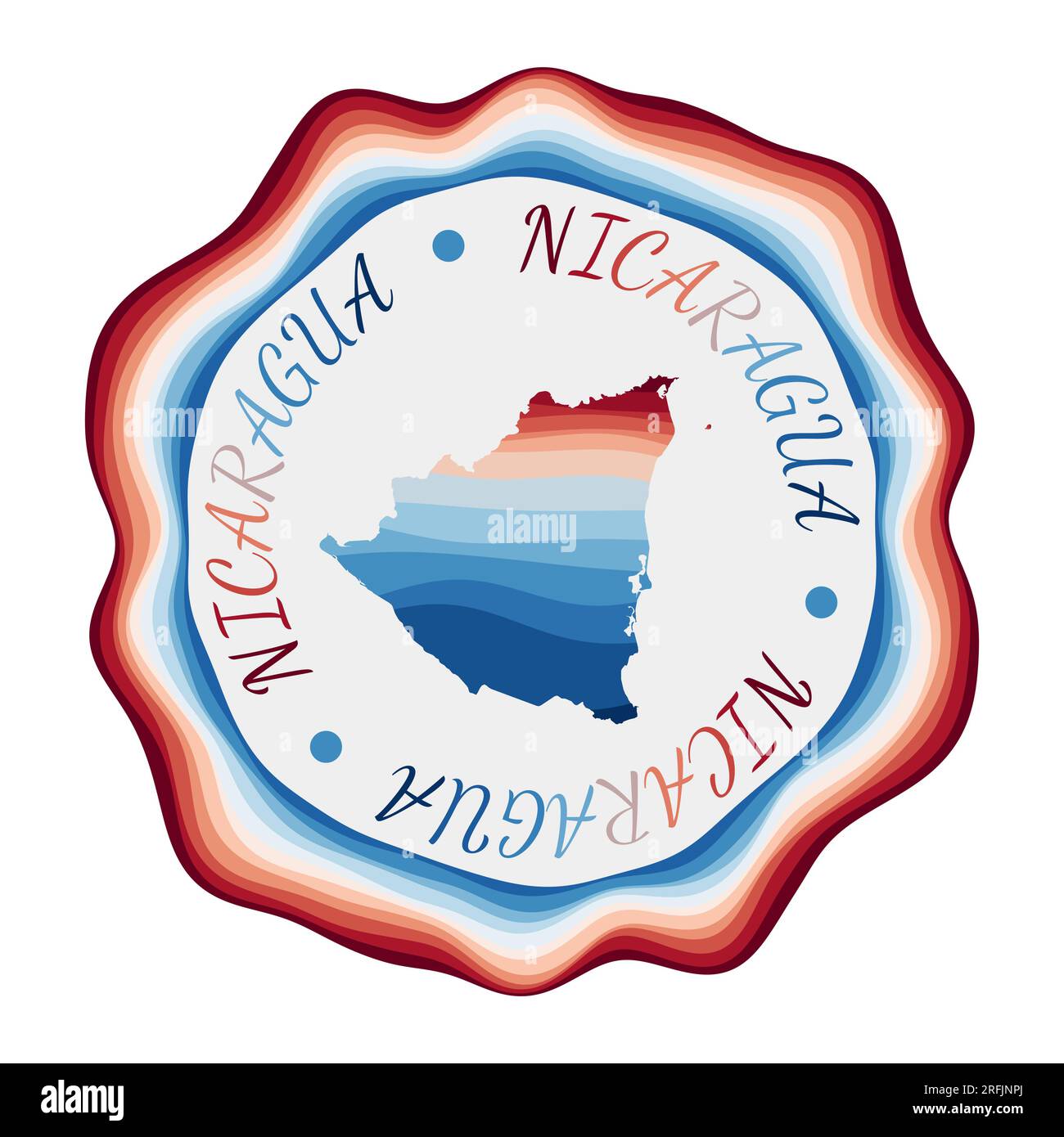 Nicaragua landscape with volcano Stock Vector Images - Alamy