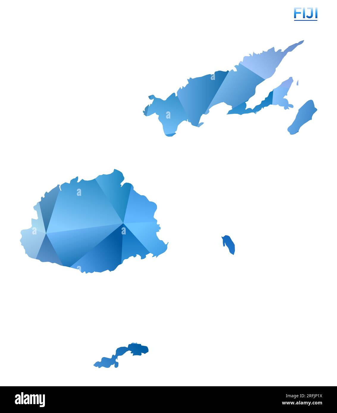 Fiji polygonal map Stock Vector Images - Alamy