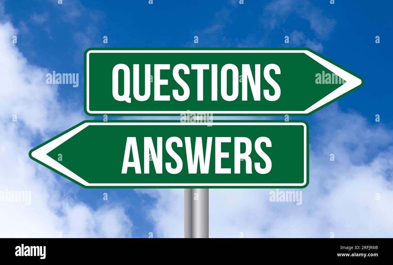 Answers road sign hi-res stock photography and images - Alamy