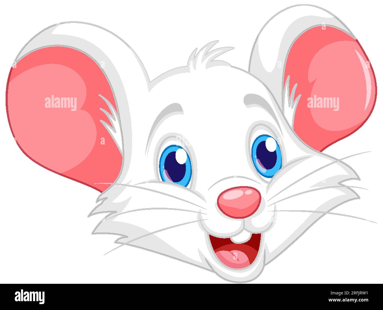 Cute rat face with smiley face illustration Stock Vector Image & Art ...