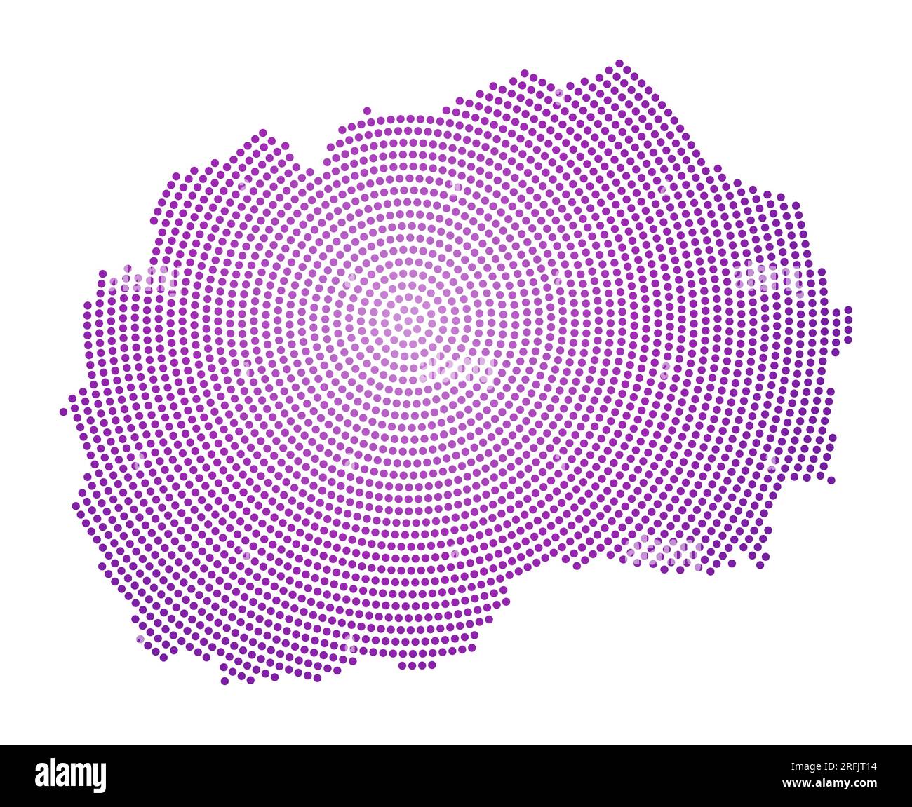 Macedonia dotted map. Digital style shape of Macedonia. Tech icon of ...