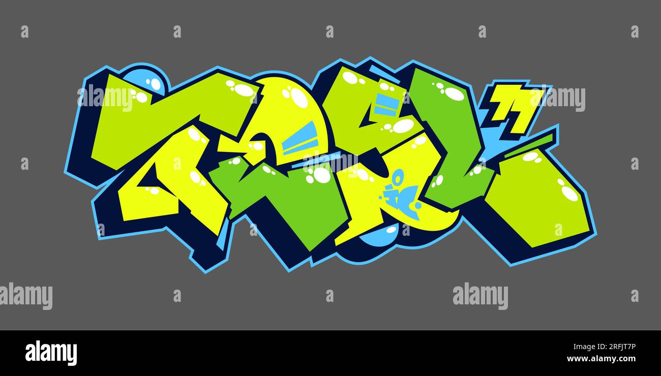 Colorful Abstract Urban Graffiti Street Art Word Lets Lettering Vector ...