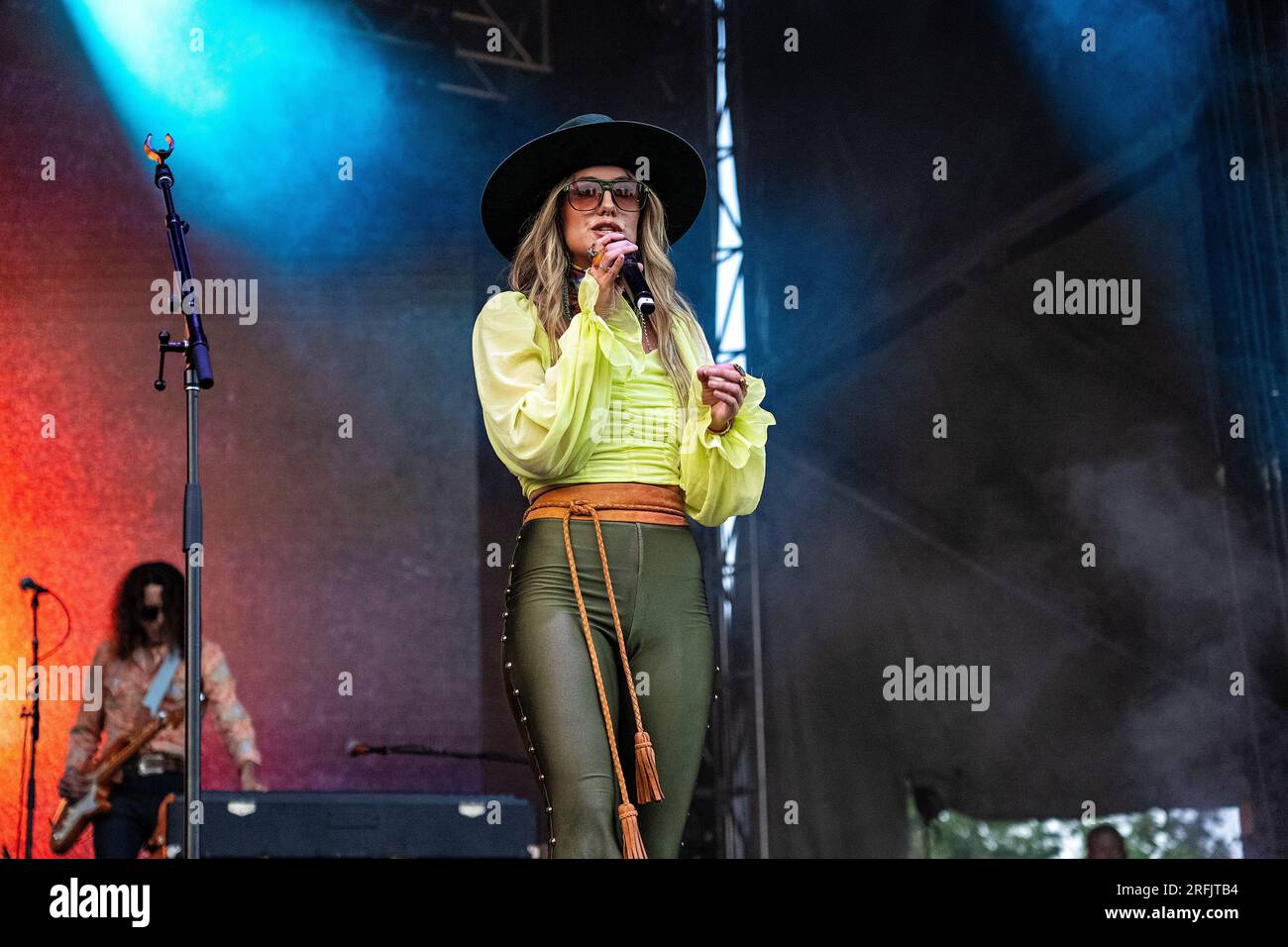 Lainey Wilson performs on day one of the Lollapalooza Music Festival on ...