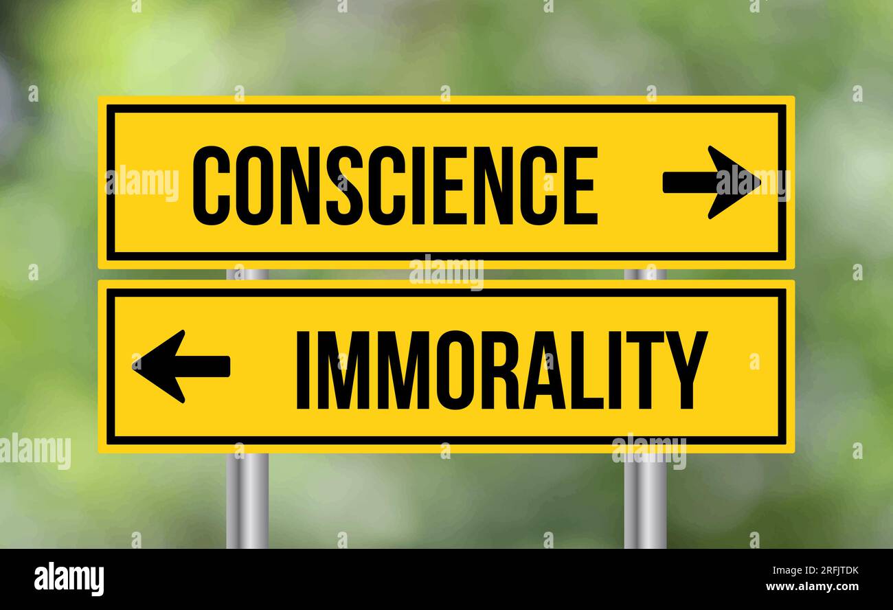 Conscience vs immorality hi-res stock photography and images - Alamy