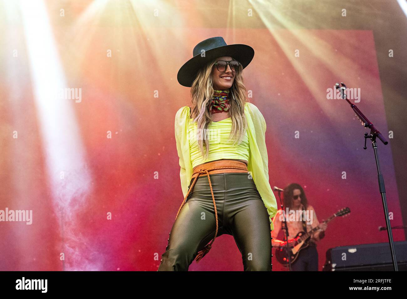 Lainey Wilson performs on day one of the Lollapalooza Music Festival on ...
