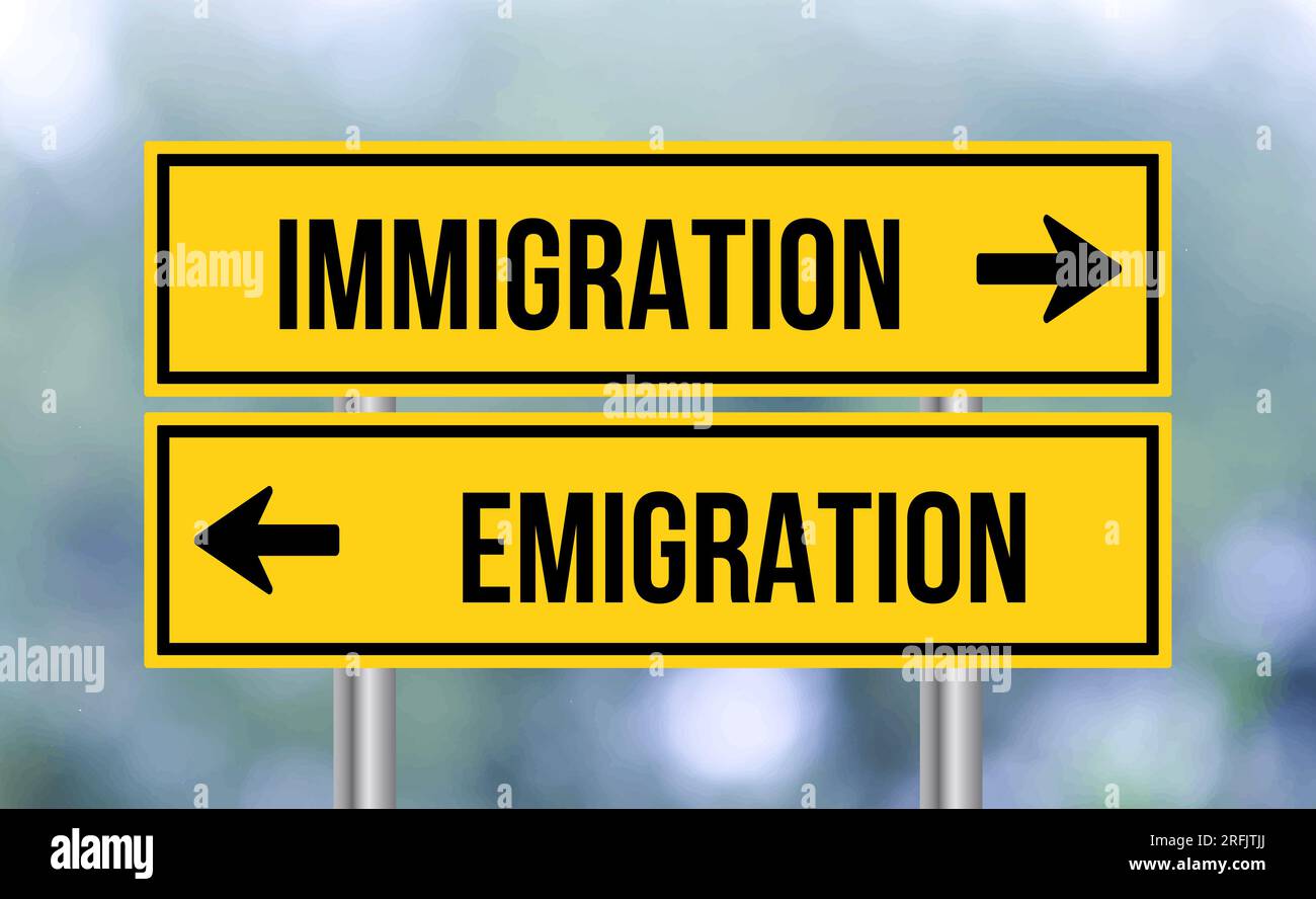 Immigration signpost hi-res stock photography and images - Alamy