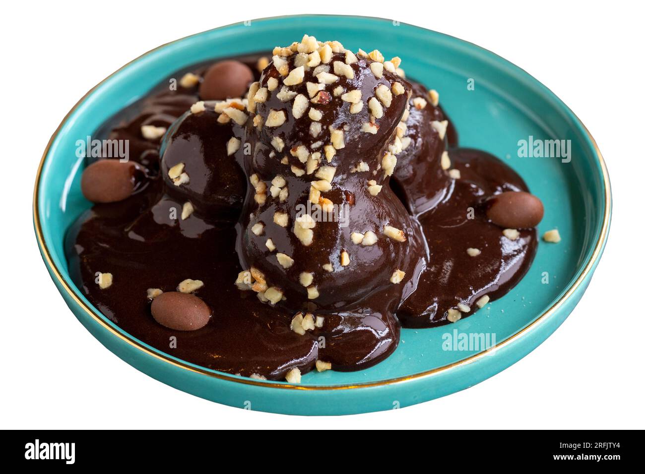 Profiterole cake. Pastry product. Profiterole cake isolated on white ...