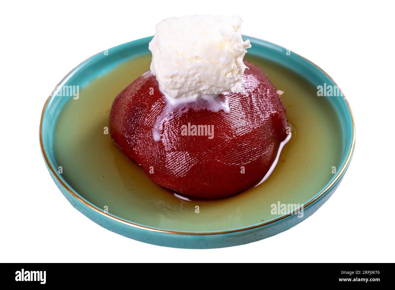 Quince dessert. Traditional Turkish cuisine delicacies. Quince dessert ...