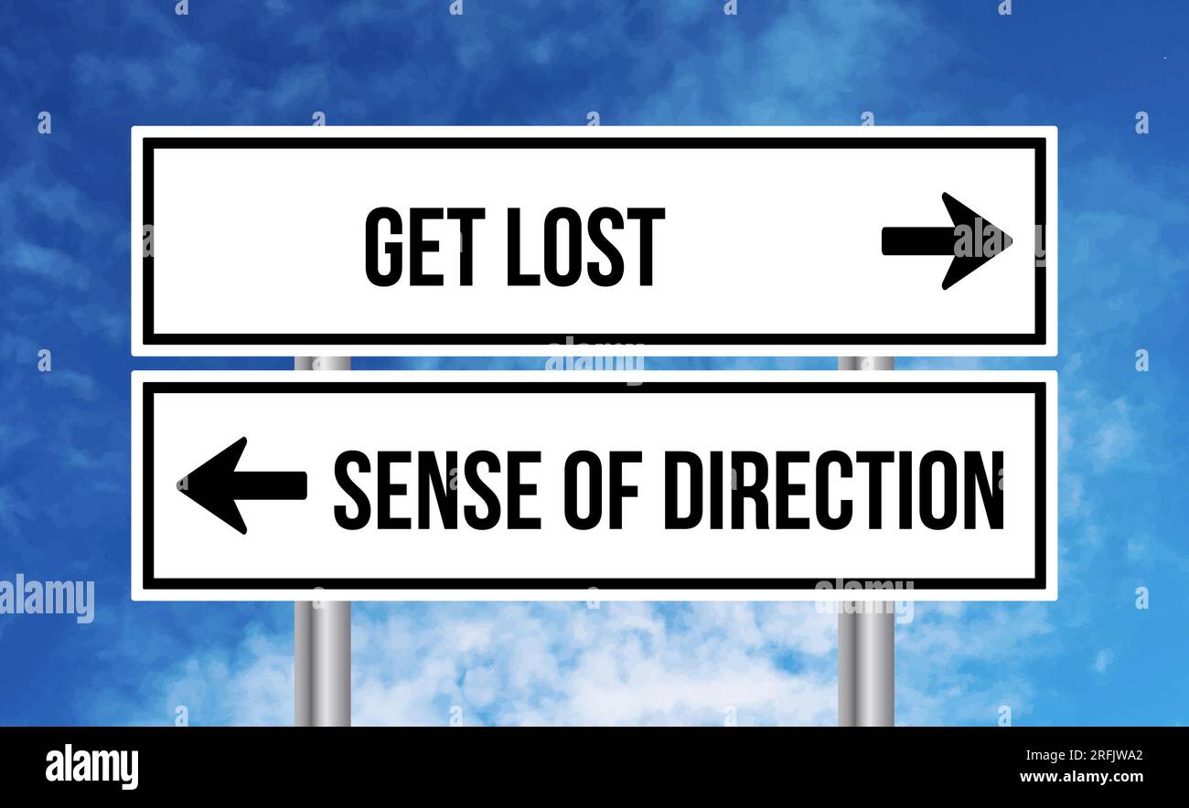 Lost sense direction road hi-res stock photography and images - Alamy