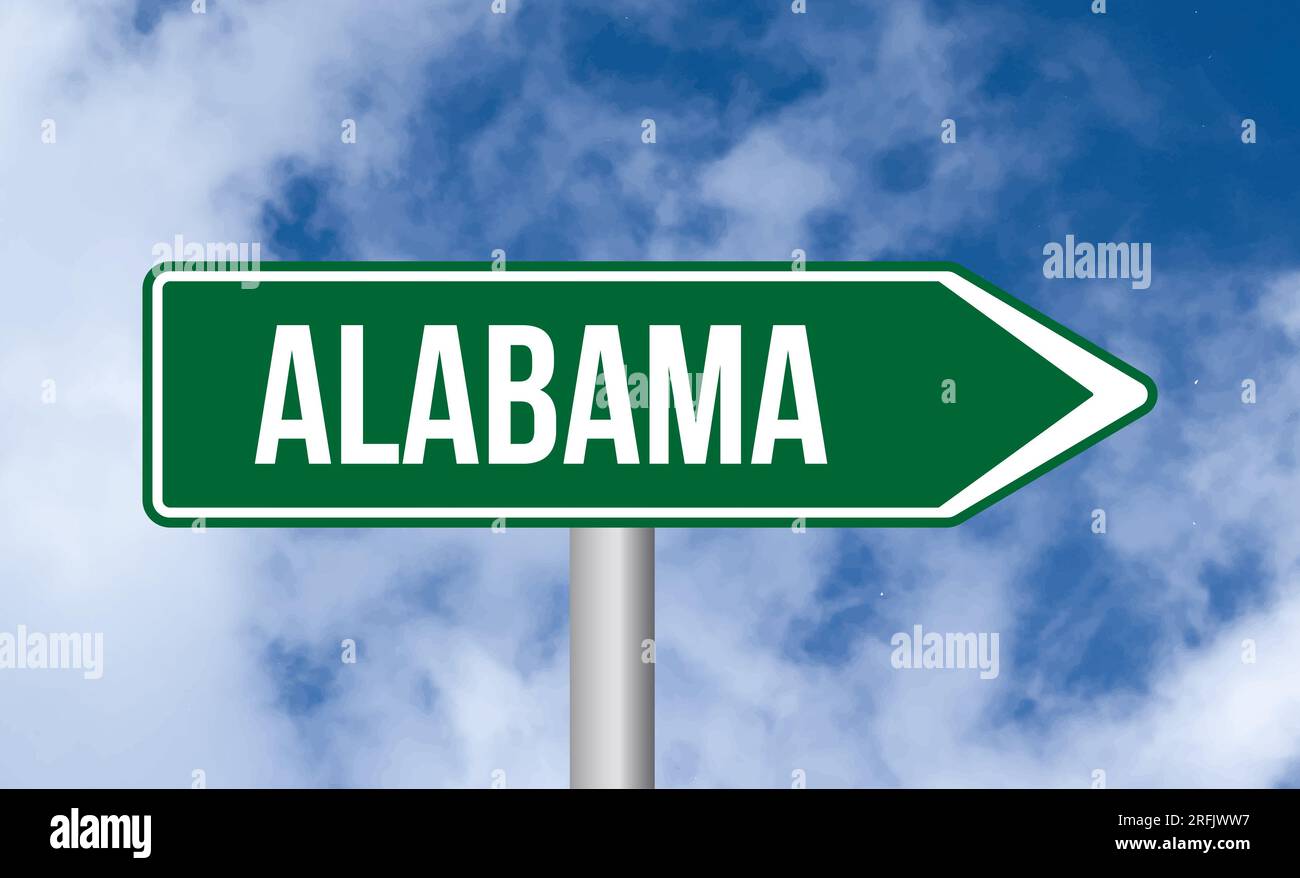 Alabama road sign hi-res stock photography and images - Alamy