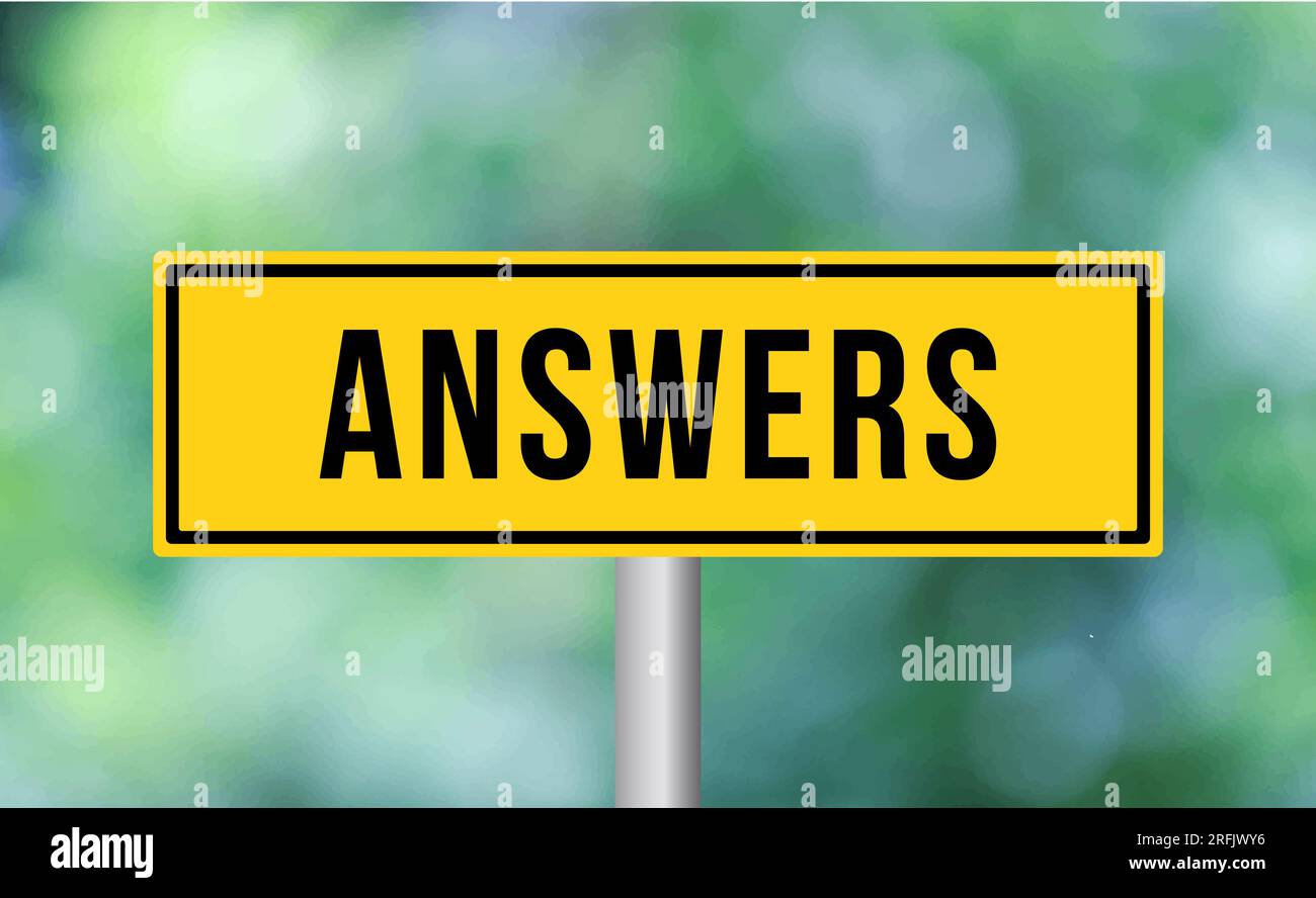 The answers road sign hi-res stock photography and images - Alamy