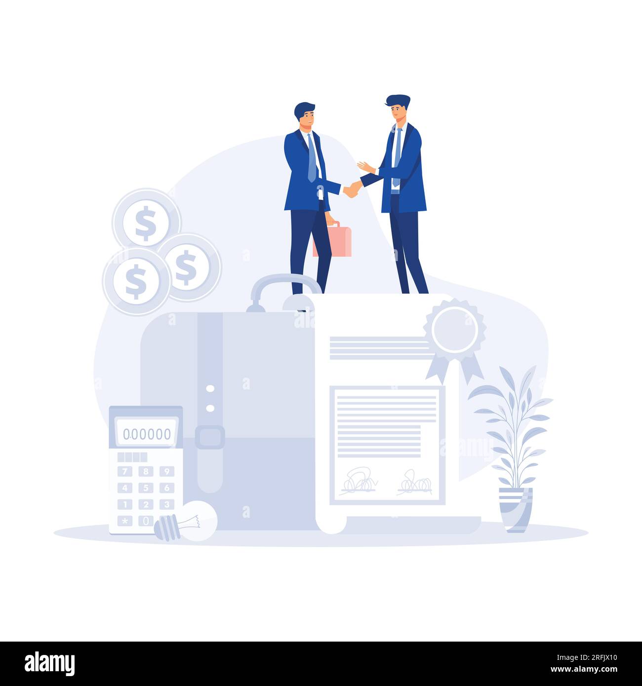 Contract conversation Stock Vector Images - Alamy
