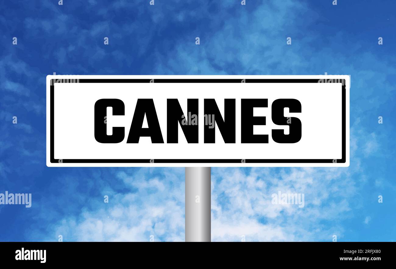 Cannes road sign hi-res stock photography and images - Alamy